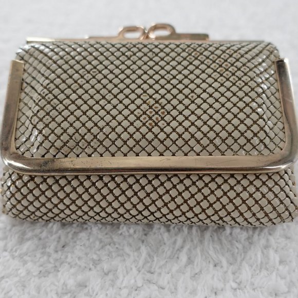 Bags | Vintage Metal Mesh Kiss Lock Tri Fold Wallet | Poshmark